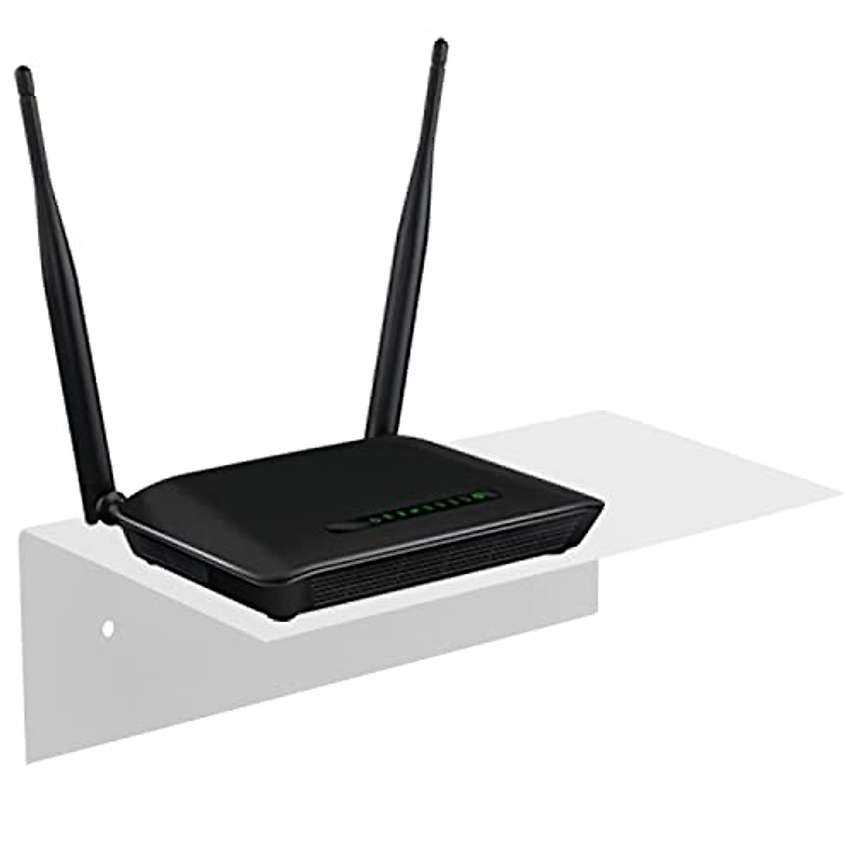 SIMOND STORE White Floating Shelves for Wall - 12" X 8" Small Floating Shelves - Metal Heavy Duty Floating Shelves Brackets for Gaming, Console, Playstation Shelf, Tv Shelf for Wall Mounted Tv