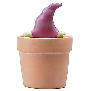 Newman House Studio Spring-Gnomes Flower-Pots Easter Decorations Cactus-Succulents - Easter Decorative Purple Planter Pots Unique Garden Pots with Drainage Hole for Indoor Outdoor 3 x 3.5 x 5 inch