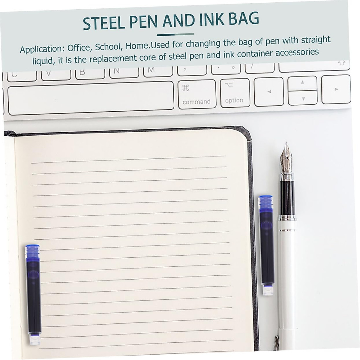 STOBOK 2 Sets 200pcs Black Ink Sac Erasable Pens Refill Refillable Fountain Pen Fountain Pen Ink Fountain Ink Pen Refills Cross Ink Fill Ink Universal Plastic Ink Gall Student