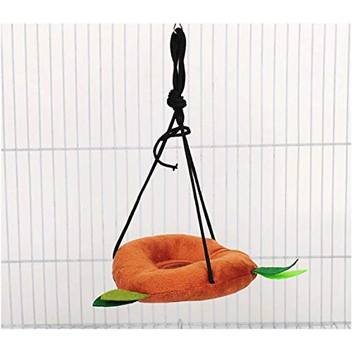5pcs Hamster Hammock Small Animals Hanging Warm Bed House Cage Nest Accessories Forest Pattern Cage Toy Leaf Hanging Tunnel and Swing for Sugar Glider Squirrel Hamster Playing Sleeping