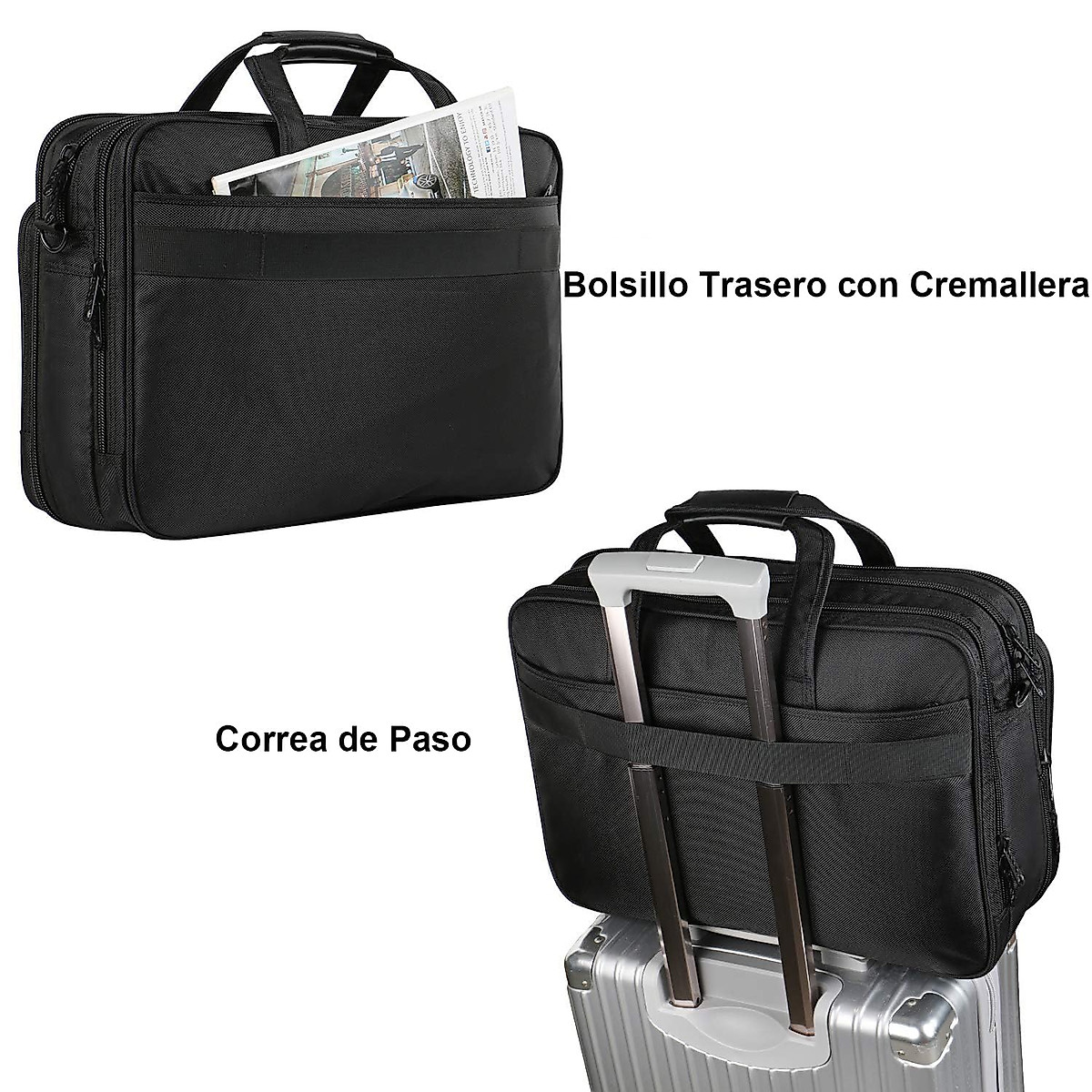 17 Inch Laptop Bag, Large Business Briefcase for Men Women, Taygeer Travel Laptop Case Shoulder Bag, Waterproof Expandable Computer Messenger Bag, Durable Carrying Case Fits 17 in Laptop and Notebook