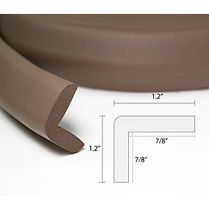 KidKusion Table Cushion | Made in USA | 12 Feet + 4 Corners | Off White | Baby Proof Furniture Edge and Corner Guards