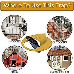 Hackerdom Mouse Trap - Bucket Mouse Traps,Automatic Reset Flip and Slide Bucket Lid Mouse Trap |Humane or Lethal|Reusable|Auto Reset | Indoor Outdoor|5 Gallon Bucket Compatible|