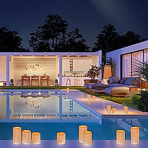 FMIX Flameless Candles with Remote, 3 Pack (Included 6 Batteries) Led Candles with Timer Battery Operated Candles,Outgdoor Electric Candles Flickering,Flameless Pillar Candles.