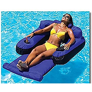 Swimline Swimming Pool Fabric Inflatable Ultimate Float Lounger Chair (6 Pack)