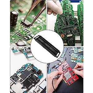 Qwork Antistatic ESD Circulation Rack Shelf, 2 Pack Dual- Ear Antistatic PCB Tray Rack, ESD Shelf Storage Turnover Rack, 47 x 14 x 3.5cm, Black