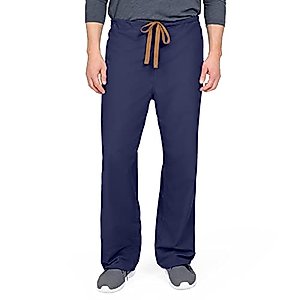 Medline PerforMAX Unisex Reversible Front-Drawstring Scrub Pants, Navy, Size Small, Regular Inseam
