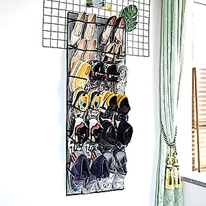 CiLai Over The Door Shoe Organizer 24 Large Crystal PVC Pockets Hanging Shoe Hanger Holder for Closet（Grey）