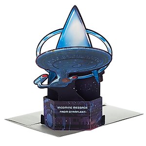 Hallmark Paper Wonder Star Trek Pop Up Card (Message from Starfleet) for Birthdays, Congratulations, Graduations