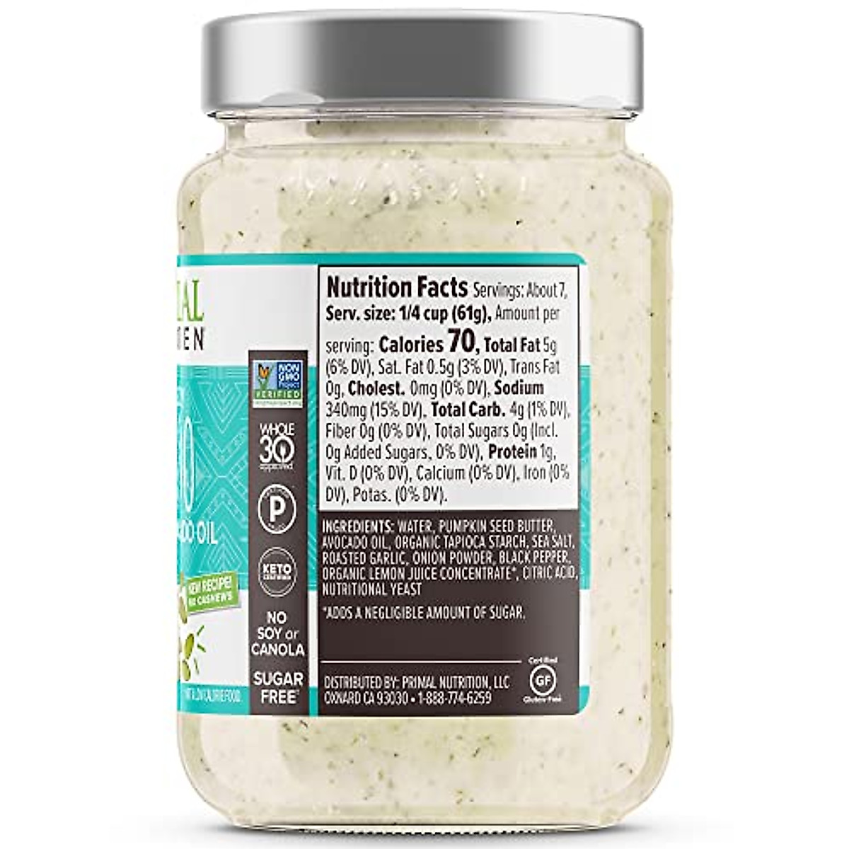 Primal Kitchen No Dairy Alfredo Sauce Two-Pack, Keto Certified and Certified Paleo, Includes 1 Traditional and 1 Garlic Alfredo Sauce
