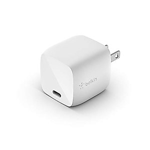 Belkin BoostCharge USB C 30W GaN Wall Charger - iPhone Charger w/ Power Delivery - iPhone Charger Fast Charging - USB C Charger Compatible with MacBook Pro, iPhone 14, iPhone 13, iPhone 12, iPad Pro