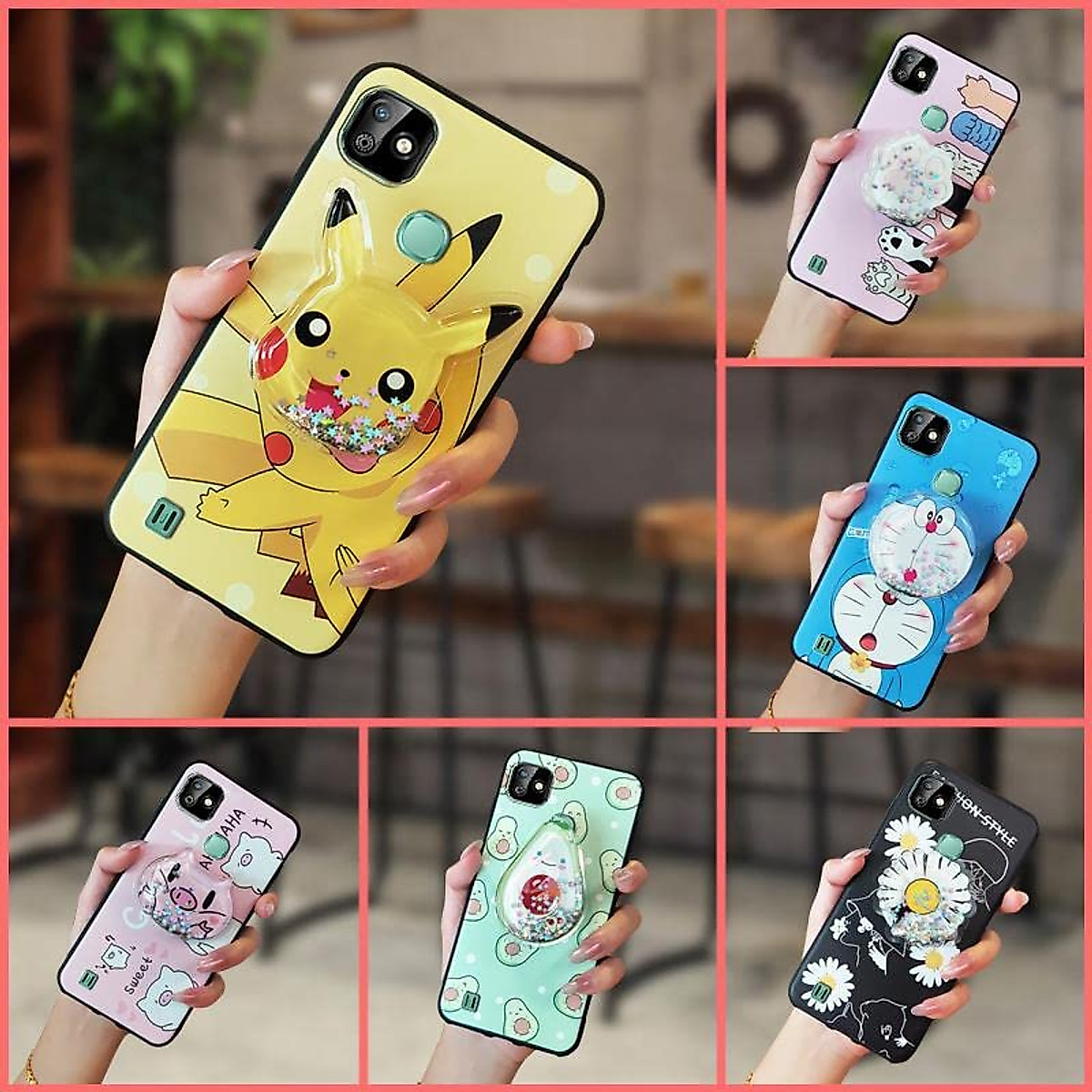 Waterproof Fashion Design Lulumi Phone Case for infinix X612/Smart HD 2021, TPU Anti-Knock Silicone Foothold Shockproof Anti-dust Drift Sand Armor case Back Cover Dirt-Resistant Cartoon, #5