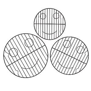 3PC Smiling Round Cooling Racks for Baking and Cooking, Stainless Steel Steamer Rack, Canning Rack, Cooking Rack, Cake Cooling Rack, Large, Med Small Cooling Rack, Trivet - Circle Wire Cooling Rack
