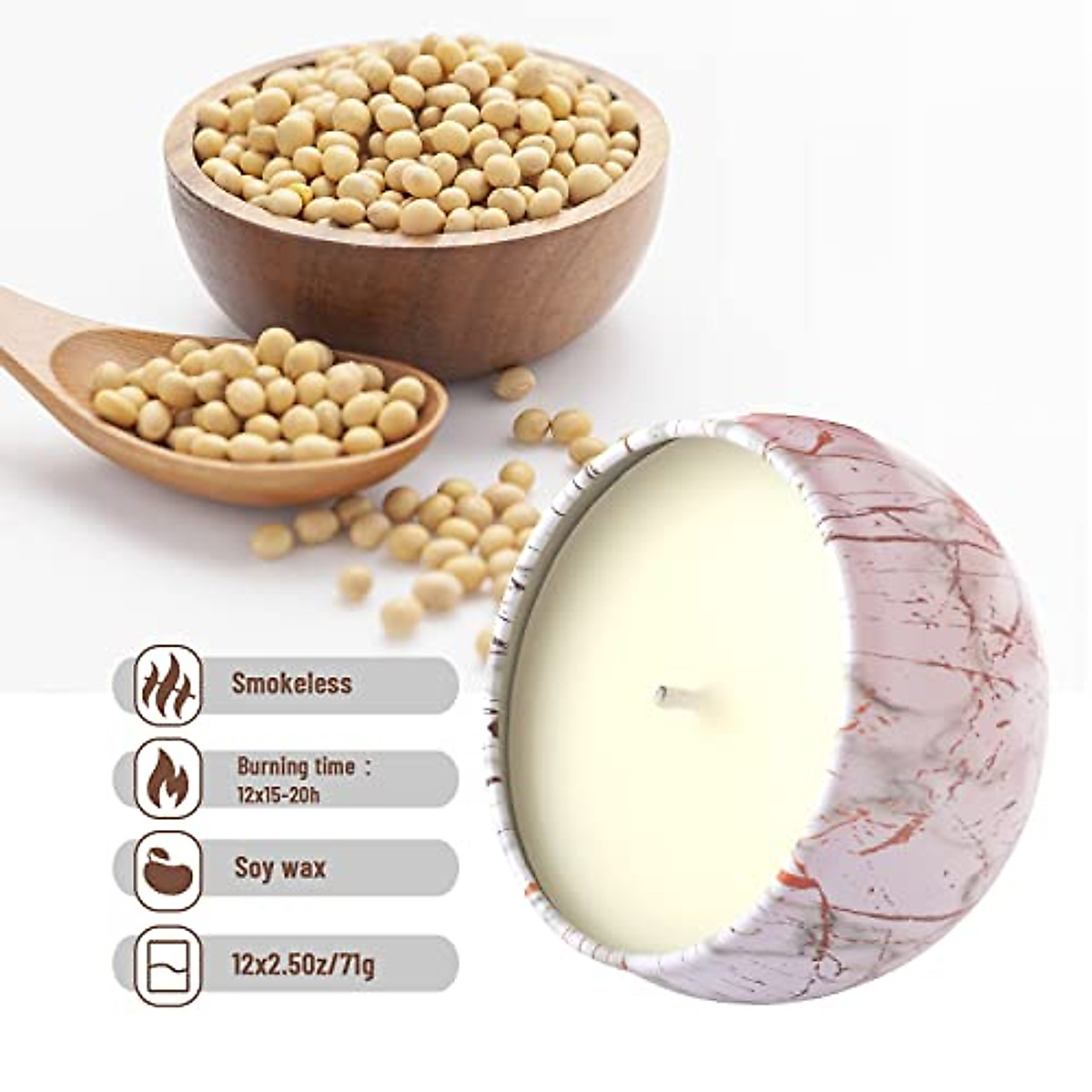 CLCYICEN Scented Candles Gifts for Women, 12 Pack for Home Scented, 2.5 Oz Candle Set with Strongly Fragrance Essential Oils for Bath, Stress Relief, Yoga Aromatherapy Candle