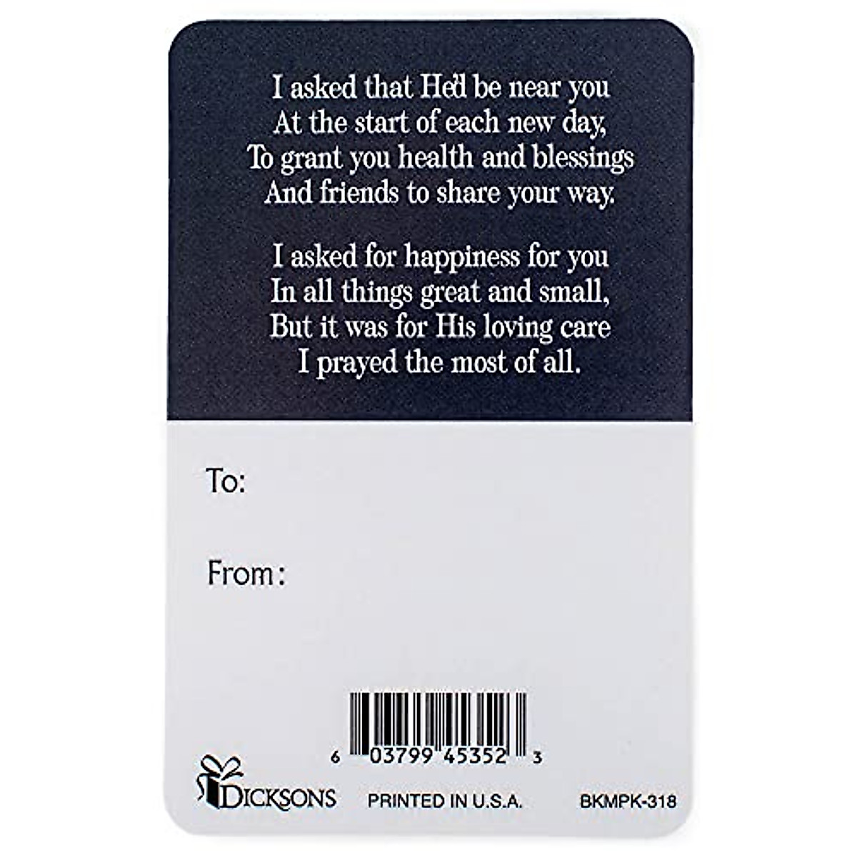 I Said A Prayer Navy Blue 3.5 x 2.5 Cardstock Keepsake Bookmarks Pack of 12