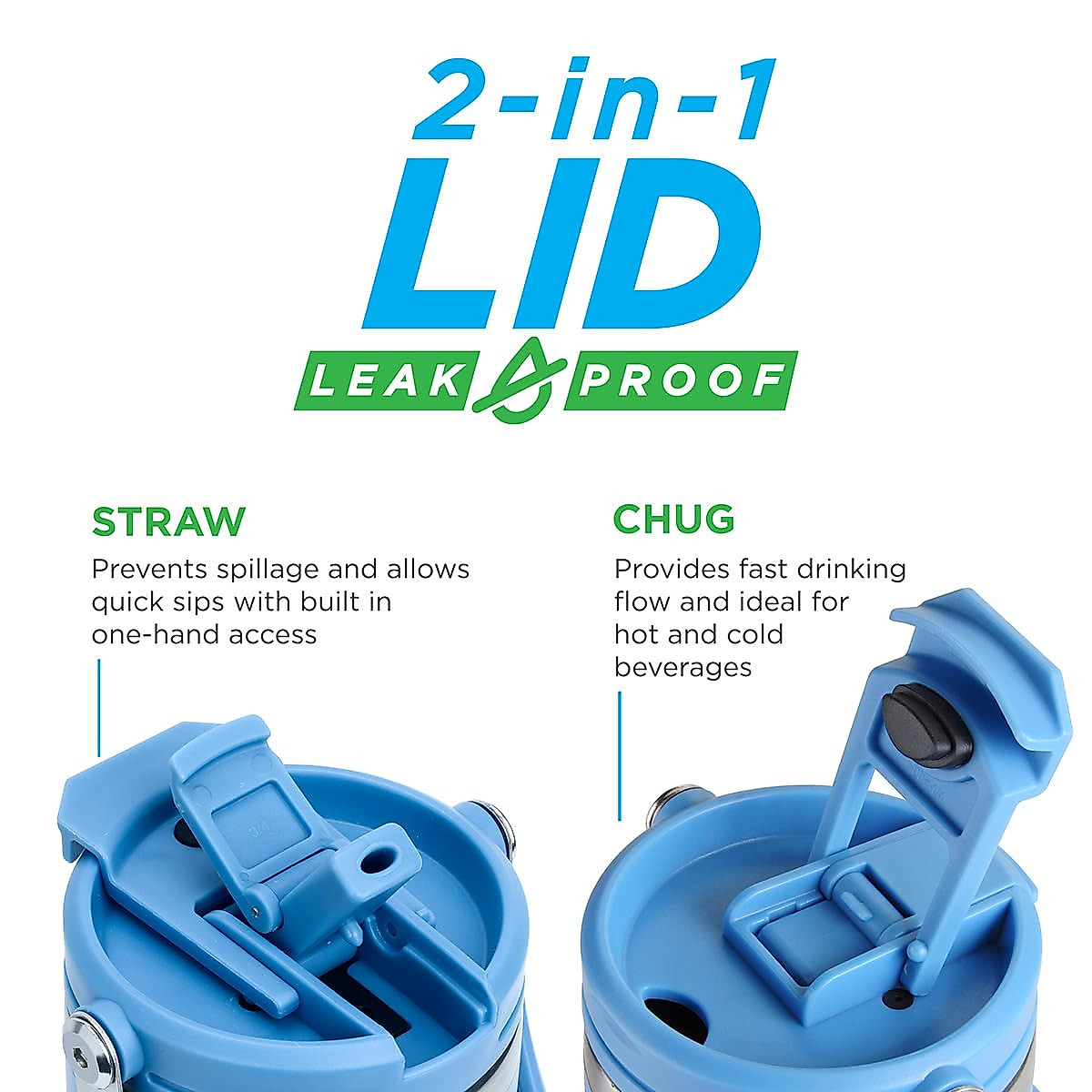 SENSO® Venture DuoFlow 30 oz Vacuum Insulated Stainless Steel Travel Tumbler - Double-Wall Insulated with Copper Lining, Flip-Top Lid, and Handle (WHITE)