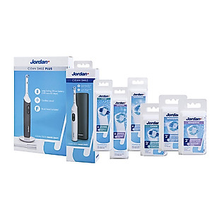 Jordan ® | Replacement Toothbrush Head for Electric Toothbrush with Oscillating & Rotating Technology | Whitening Electric Toothbrush Head | Oral B Compatible | 4 Units Pack