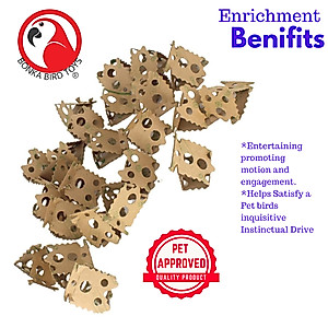 1222 24pk Foraging Card Crumbles Bonka Bird Toys Foot Talon Bird Parrot Parrotlet Quaker Budgie