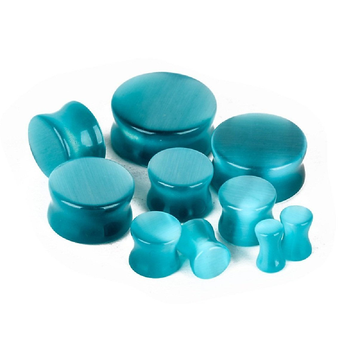 Kokoma Cats Eye Organic Stone & Black Onyx Ear Plugs (Plug gauge=19mm(3/4"))