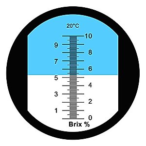 0-10% Brix Refractometer for Testing Sugar Content Maple sap Syrup, Low-Concentrated Sugar Solutions, Tea, Portable Hand Held Sugar Content Measurement with ATC Function and LED Light, pipettes