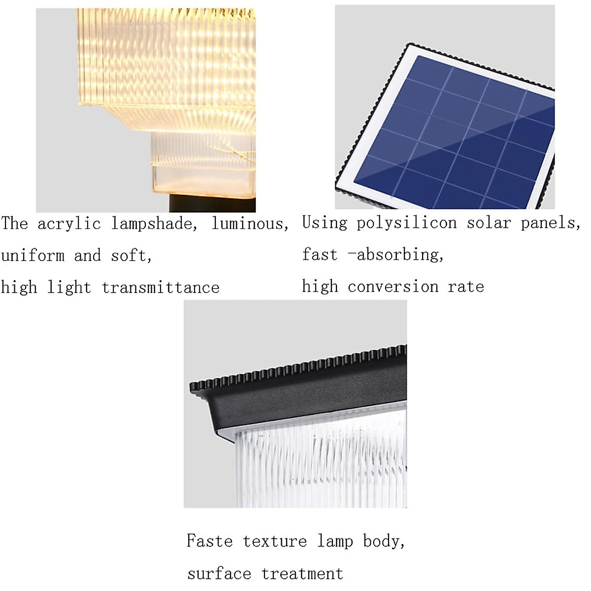 VELLOW Solar Post Lamp, Outdoor Post Lantern with Pier Mount Base, Motion Sensor Solar Lamp Column Lights, Aluminum Waterproof Outdoor SolarStigma Lamps Decorations Landscape Lighting for Patio