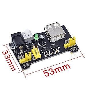 HIIGH Mb-102 Breadboard Power Supply Module /mb102 White Breadboard Dedicated Power Module 2-Way 3.3V 5V MB-102 Solderless Bread Board (Color : Mb102 Blue)