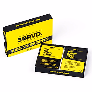 SERVD - Kids Vs Parents - The Hilarious Real-Life Family Card Game | The Ultimate Gift for Christmas, Birthday & Family Fun | Unique Family Strategy Game for Kids, Teens, Parents & Whole Family