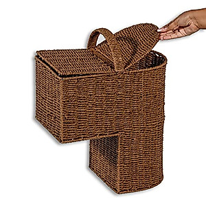 Trademark Innovations 15.25" Storage Stair Basket With Handle