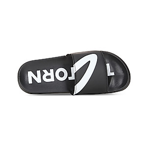 TRETORN Womens Slides Ace-Cute Sandals Casual Summer Comfort Slip-On Shower/Water Shoe, Black/White, 9