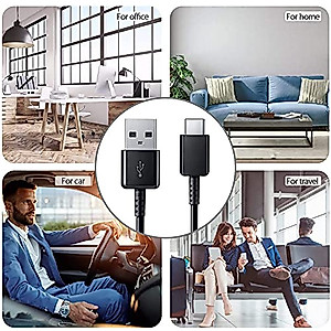 Fast Charger with USB Type C 6.6FT (2m) Cable & OTG Adapter for Samsung Galaxy S9/S9 Plus/S8/S8 Plus/S10/S10e/S10 Plus/Note 8/Note 9/Note 10/A01/A13/A03s/A21/A30/A31/A32/A33 /A51/A52/A53/A71/S20/S21