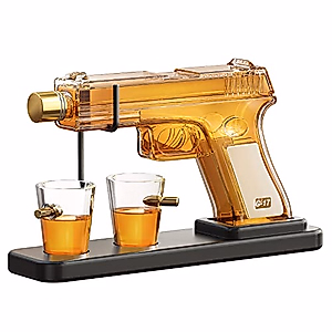 Gifts for Men Dad, Kollea 15.2 Oz Whiskey Decanter Set with 2.0 Oz Glasses, Unique Anniversary Birthday Gift Ideas for Him Husband Grandpa, Cool Tequila Liquor Dispenser for Home Bar