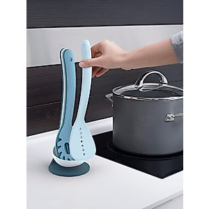 Joseph Joseph 10526 Nest Utensils Compact Stacking Kitchen Tool Set with Magnetic Storage Stand Nylon, 5-piece, Editions- Sky,Blue