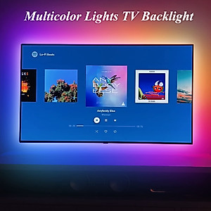 abtong USB Powered LED Strip Light TV Backlight 9.8FT/3M RGB Led Lights Waterproof USB Lights Strip with RF Remote TV/PC Background Bias Lighting Cuttable Strip Lights for Indoor DIY Decoration