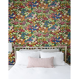 NextWall Floral Meadow Peel and Stick Wallpaper (Multicolored)