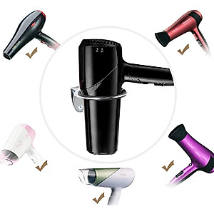 Hair Dryer Holder,Stainless Steel Blow Dryer Holder,Durable Hair Dryer Wall Mount,hairdryer Holder for Bathroom