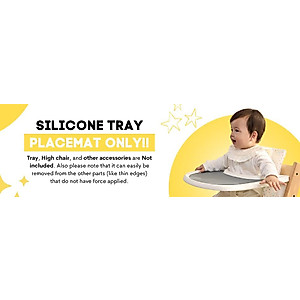 Gembebe Silicone Tray placemat Compatible with Stokke Tripp Trapp High Chair Tray (Dusty Blue)