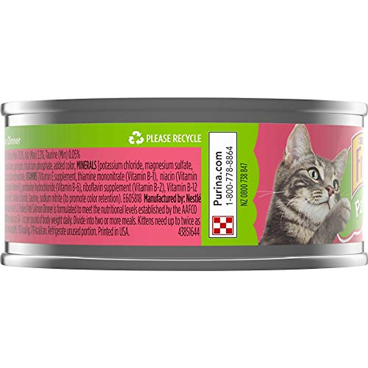 Purina Friskies Salmon Dinner Pate Wet Cat Food, 5.5 oz. Cans (Pack of 12)