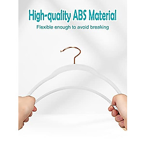 Smartor Premium Velvet Baby Hangers for Closet 50 Pack, 11.8" Safe Durable Baby Clothes Hangers for Nursery with 6 Pcs Closet Dividers, Sturdy Felt Hangers for Toddler/Infant/Kids/Childrens - White