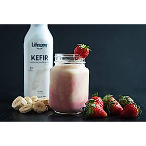 Lifeway Low Fat Kefir - Unsweetened, 10g Protein, 12 Live Active Probiotic Cultures, Up to 99% Lactose Free, Gluten Free – Plain, 32 oz