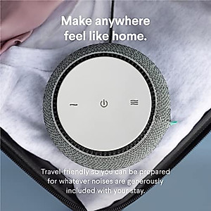SNOOZ Smart White Noise Machine - Real Fan Inside for Non-Looping White Noise Sounds - App-Based Remote Control, Sleep Timer, and Night Light - Cloud