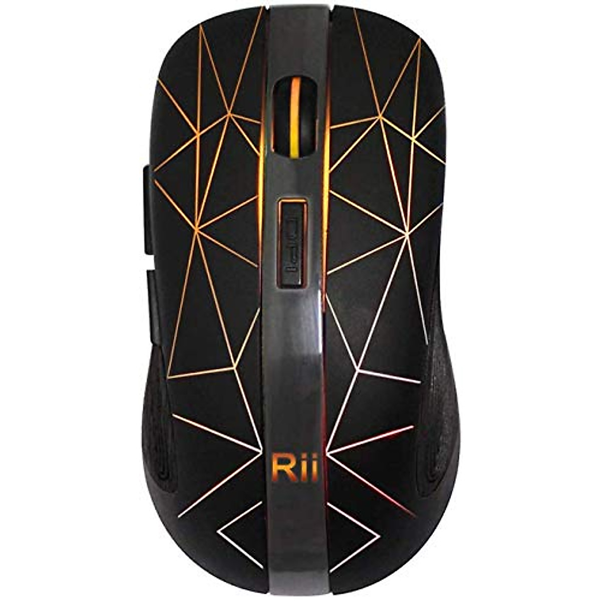 Rii RM200 2.4G Wireless Mouse with USB Nano Receiver, 5 Buttons Rechargeable RGB,3 Adjustable DPI Levels,Colorful Gaming Mouse for Notebook,PC,Computer-Black