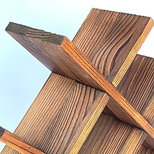 Wine Rack 8 Bottle & Wine Accessory Kit - Wine Racks Countertop - Small Wine Rack -Wine Cabinet Free Standing - Wood 3-Tier Wine Display and Storage Shelves - Countertop Wine Rack