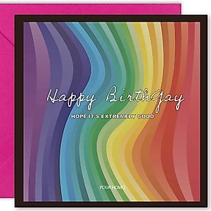 Cult Kitty - Pour Homo - LGBTQ Greeting Card - Gay Birthday Card - Gay Man Birthday - Lesbian Birthday Card - Gay Friend Card - Pride Birthday Card - Non-Binary Coming Out - LGBT Woman Birthday