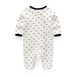 Kiddiezoom Baby and Toddler Boys'Snug Fit Footed Cotton One-Piece Romper Jumpsuit