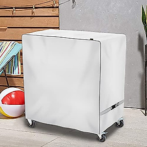 Mr.You Cooler Cart Cover - Universal Fit for Most 80-100 QT,Waterproof Thickened Fabric,Rolling Cooler (Patio Cooler,Beverage Cart, Rolling Ice Chest) Protective Cover