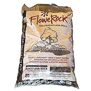 Black Lava Rocks for Fire Pit, 1 Cu Ft, (35 to 40 pounds). Naturally Formed Volcanic Rock Mined in the USA. Varies In Size From 1/2" to 1 1/2"