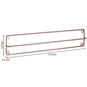 MyGift Modern Minimalist Sunglasses Hanger Holder Copper Tone Metal Wire Wall Mounted Eyewear Display Rack, Hanging Eyeglasses Storage Rail Bar