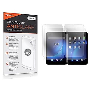 BoxWave Screen Protector Compatible with Microsoft Surface Duo 2 5G - ClearTouch Anti-Glare (2-Pack), Anti-Fingerprint Matte Film Skin for Microsoft Surface Duo 2 5G