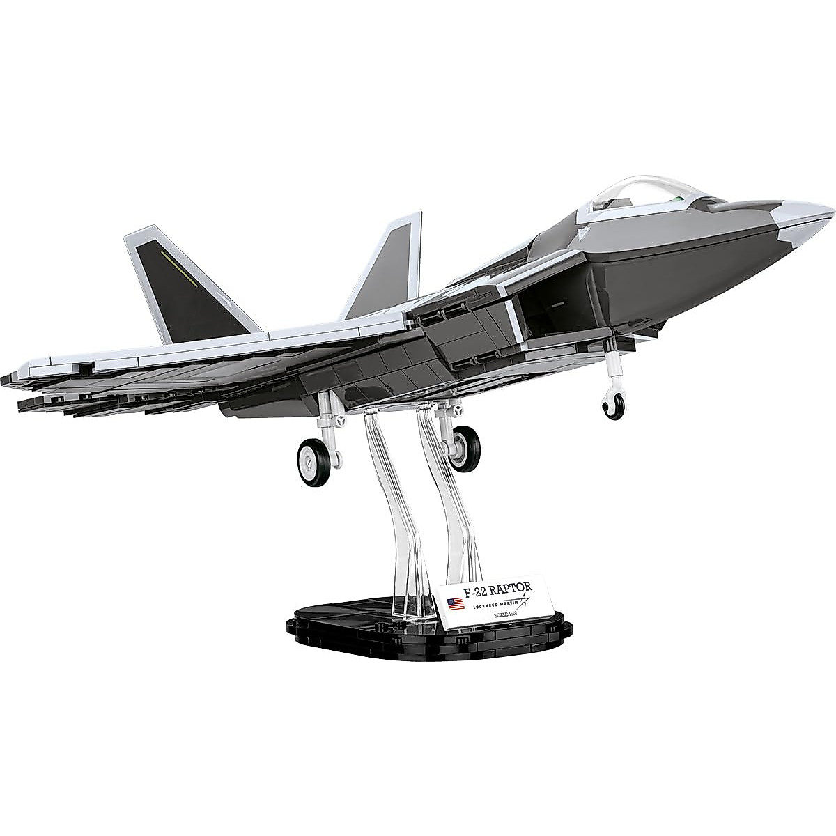 COBI Armed Forces Lockheed F-22 Raptor, Black & White