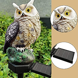 Solar Lawn Light Owl Pattern Landscape Light Garden Plug Light Outdoor Light Solar Lights Outdoor Garden Home Decor Solar Electric Owl Night Light Animal Statues Garden Decor